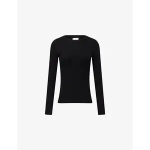 Citizens Of Humanity Bina Long-sleeve Ribbed Knit Top - Black