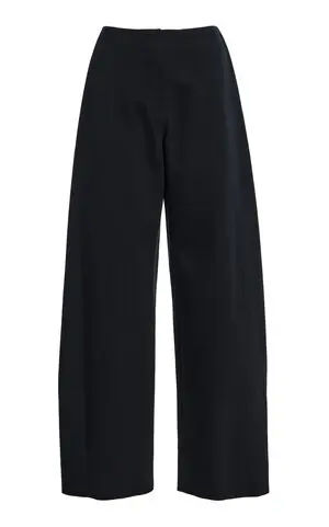 THE ROW Galileo Wool Barrel-leg Pants - Black