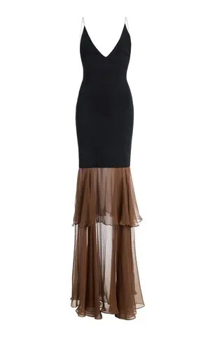 Burc Akyol Crepe Jersey Maxi Dress - Multi