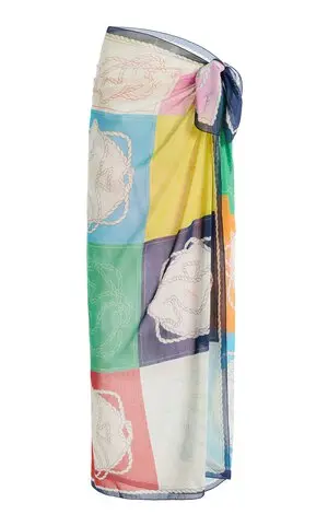 Jacquemus Le Pareo Hippocampe Cotton-silk Pareo - Multi