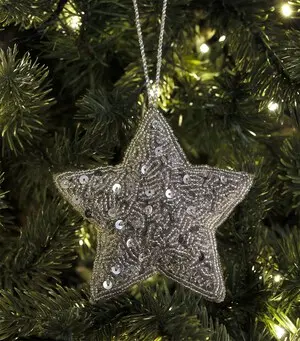 Harrods Beaded Star Tree Decoration