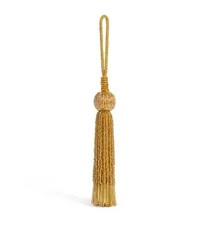 Harrods Beaded Tassel Tree Decoration - Gold
