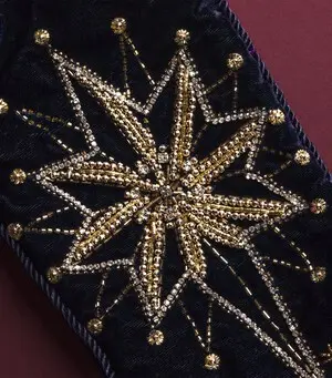 Harrods Velvet Beaded Star Stocking