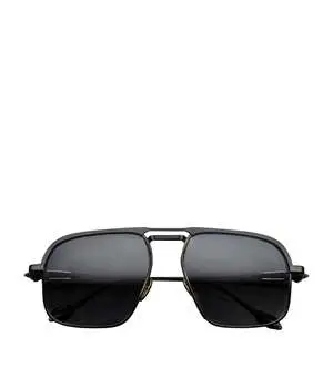JACQUES MARIE MAGE Labarge Aviator Sunglasses - Black