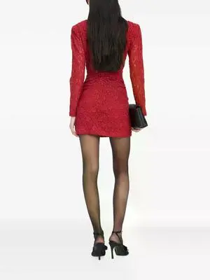 ROTATE BY BIRGER CHRISTENSEN Lace V-neck Mini Dress