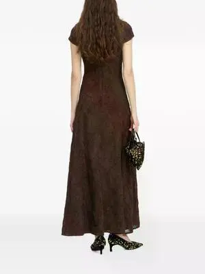 ROTATE BY BIRGER CHRISTENSEN Floral Mesh Maxi Dress