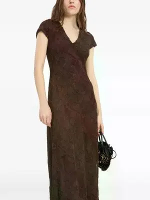 ROTATE BY BIRGER CHRISTENSEN Floral Mesh Maxi Dress