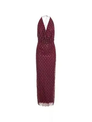 ROTATE BY BIRGER CHRISTENSEN Sequins Halterneck Dress