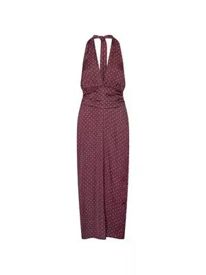 ROTATE BY BIRGER CHRISTENSEN Dot Halterneck Scarf Dress