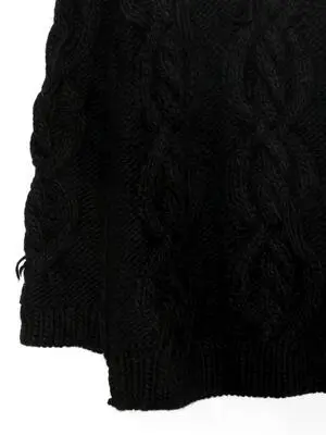 Yohji Yamamoto High-neck Cable-knit Sweater