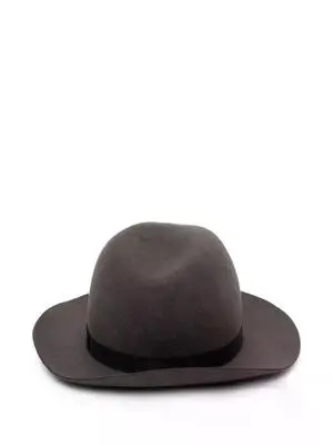 Yohji Yamamoto Grosgrain-trim Fedora Hat