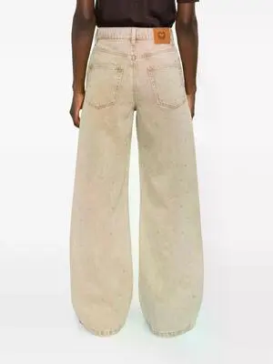 Maje Crystal-embellished Straight-leg Jeans