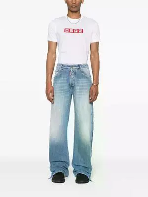 Dsquared2 Light Tape Wide-leg Jeans