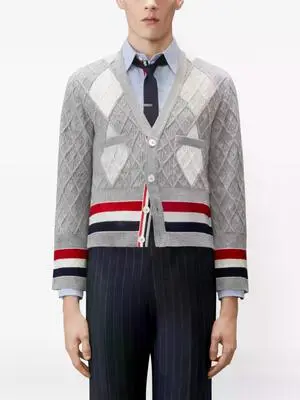 Thom Browne Argyle Intarsia Cardigan