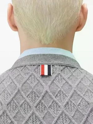 Thom Browne Argyle Intarsia V-neck Cardigan