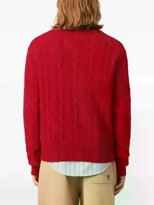 AMI Paris Cable Wool Cardigan