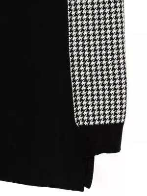Y’s Houndstooth-panel Drawstring Skirt