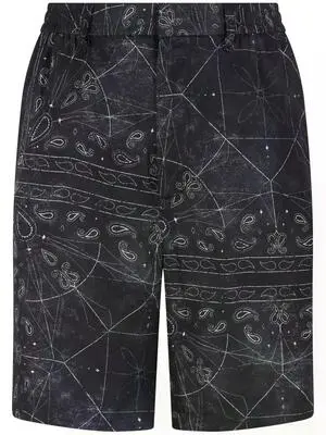Armani Exchange Paisley-print Shorts - Black