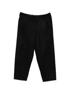 Yohji Yamamoto Flannel Side-dart Trousers - Black