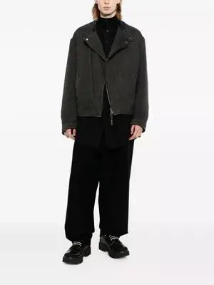Yohji Yamamoto Flannel Side-dart Trousers
