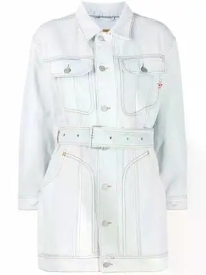 DIESEL® De-flaminia Belted Denim Jacket - Blue