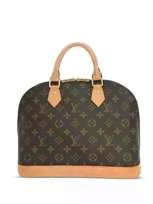 LOUIS VUITTON 2010-2020s Pm Alma Monogram-pattern Tote Bag - Brown