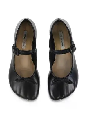 Sandy Liang Ballet Flats With Bow Detailing And Buckle Fastening