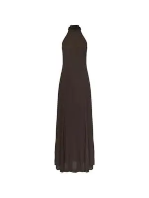 SAMSOE SAMSOE Halterneck Tie-fastening Dress