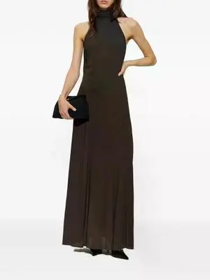 SAMSOE SAMSOE Halterneck Tie-fastening Dress