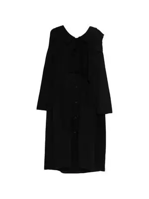 Yohji Yamamoto Gauze Draped Coat - Black