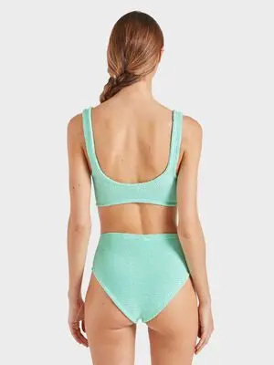 Hunza G Nadine Bikini With Pearly Hoop - Metallic Mint