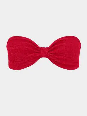 Hunza G Jean Bikini Top - Red