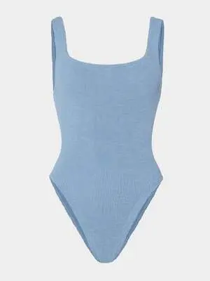 Hunza G Square Neck Swim Cornflower