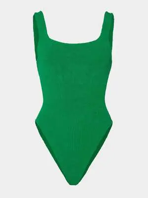 Hunza G Square Neck Swimsuit - Emerald