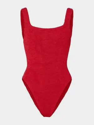 Hunza G Square Neck Swim Red