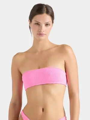 Hunza G Bandeau Bikini Top - Bubblegum