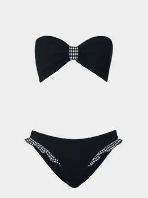 Hunza G Jean Bikini - Black Gingham