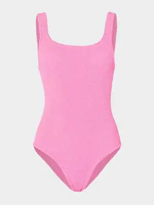 Hunza G Coverage Square Neck Swim | Royal Blue | Original Crinkle™ One Size Swimwear | Hunza G Bubblegum
