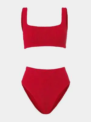 Hunza G Patricia Bikini | | Original Crinkle™ Swimwear - Red