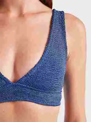 Hunza G Angel Bikini Set - Metallic Denim