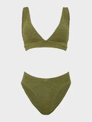 Hunza G Hunza G Angel Bikini Set Metallic Moss