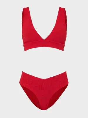 Hunza G Angel Bikini | | Original Crinkle™ Swimwear - Red