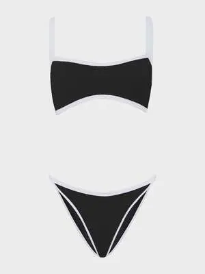 Hunza G Hunza G Tyler Crinkle Bikini Black/white