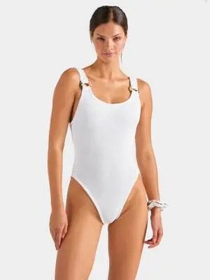 Hunza G Burberry X Domino Swim - White/check