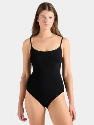 Hunza G Coverage Pamela Swim | | Original Crinkle™ Swimwear - Black