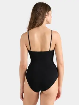 Hunza G Coverage Pamela Swim | | Original Crinkle™ Swimwear - Black