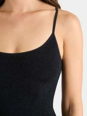 Hunza G Coverage Pamela Swim | | Original Crinkle™ Swimwear - Black