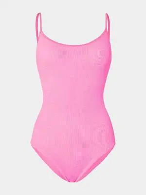 Hunza G Coverage Pamela Swim | | Original Crinkle™ Swimwear - Bubblegum