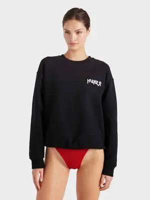 Hunza G Archive Embroidered Logo Sweatshirt