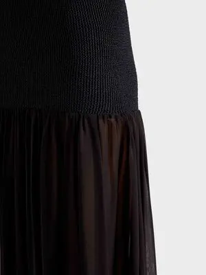 Hunza G Original Crinkle Hybrid Maxi Dress